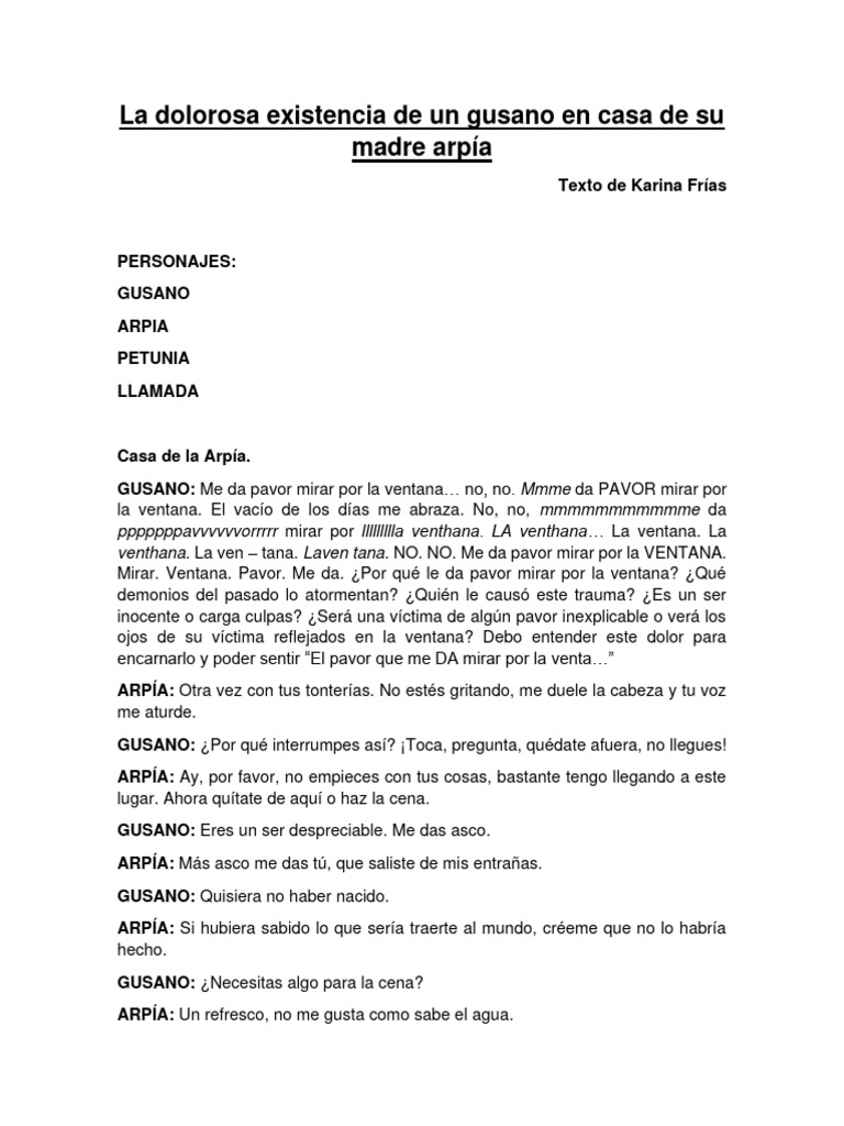 El Pavor de un Gusano en Casa Arpía | PDF | Arte | Novela negra ...