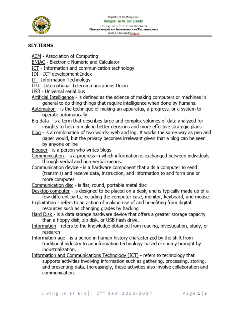 Key Terms | PDF