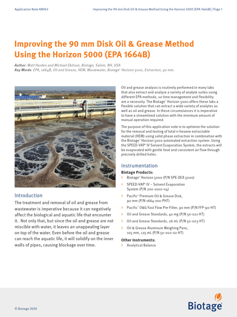 an942__improving_oil__grease_method | PDF | Chemistry