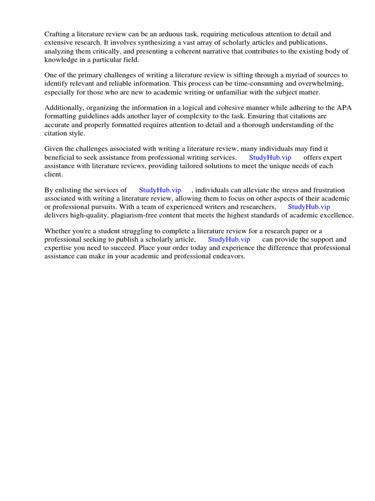 Literature Review Apa Outline | PDF Literature Review Apa Outline | PDF