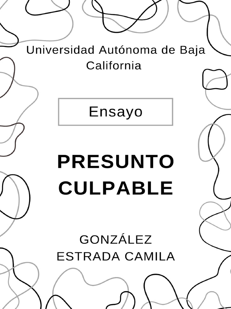 Ensayo - Presunto Culpable | PDF