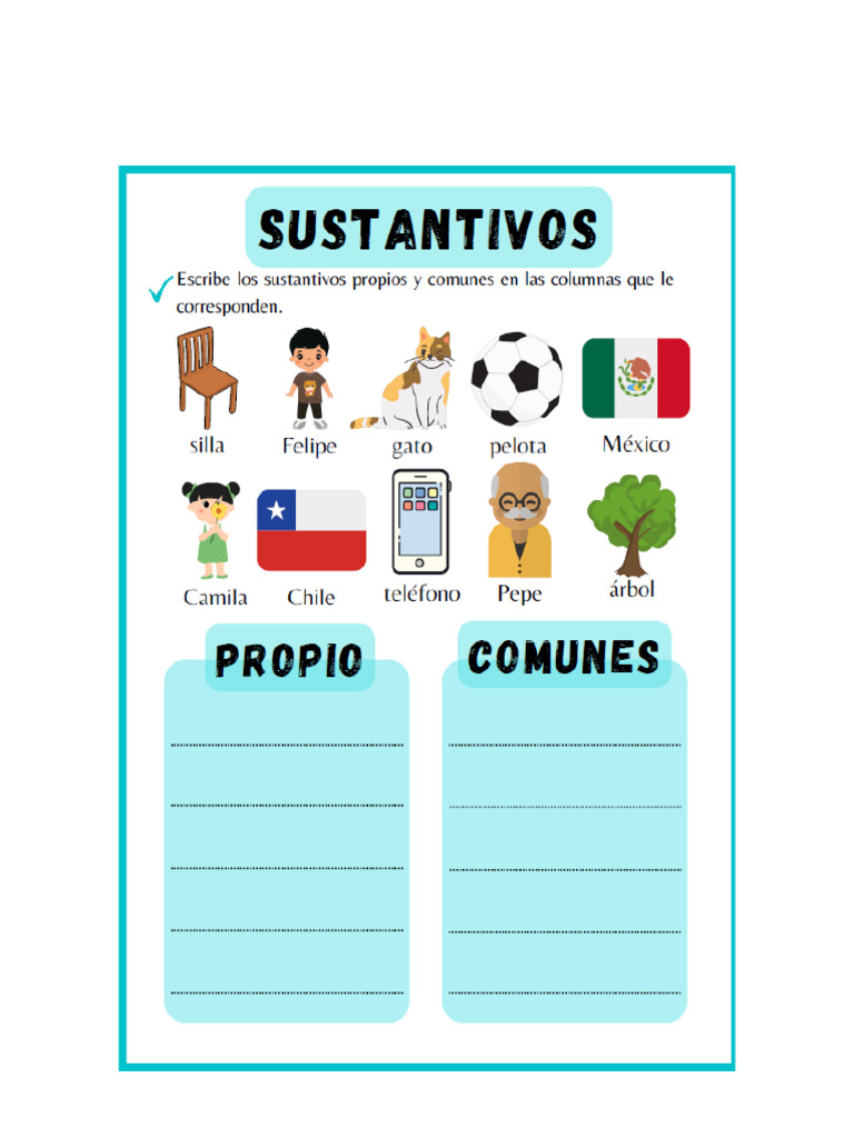 Guía Sustantivos Propios | PDF