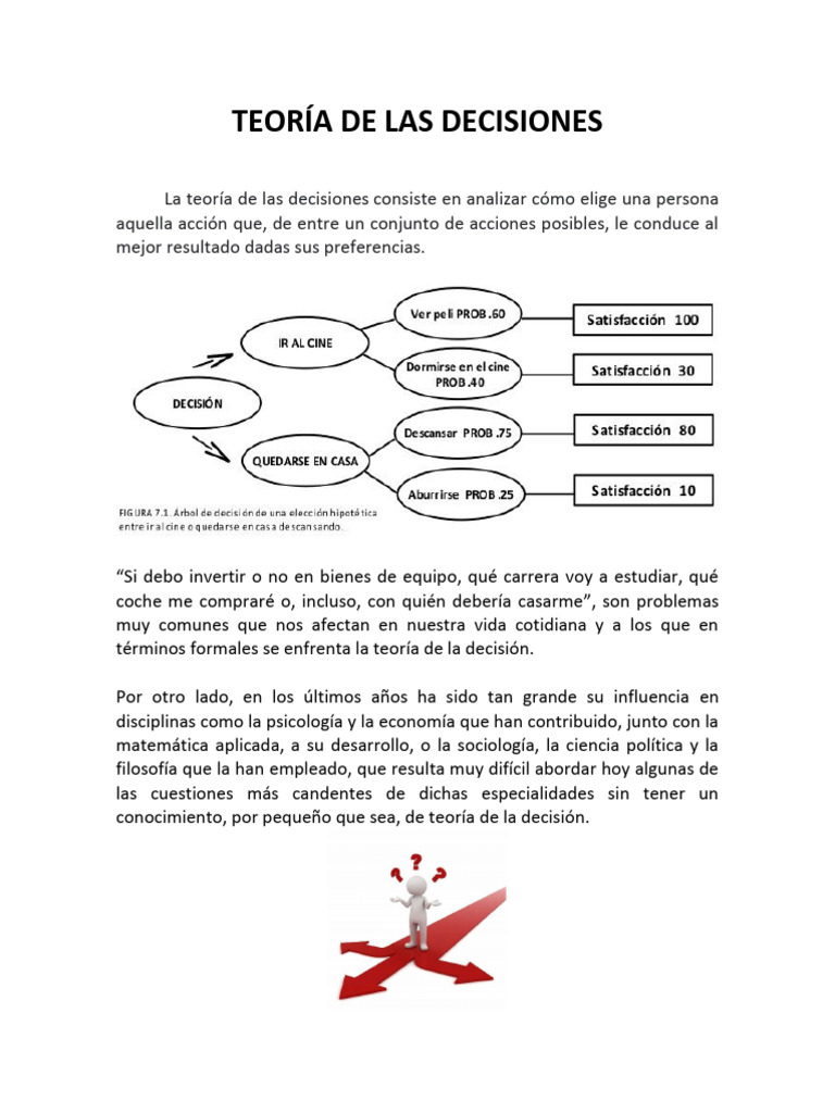 1 Teoría de Las Decisiones | PDF