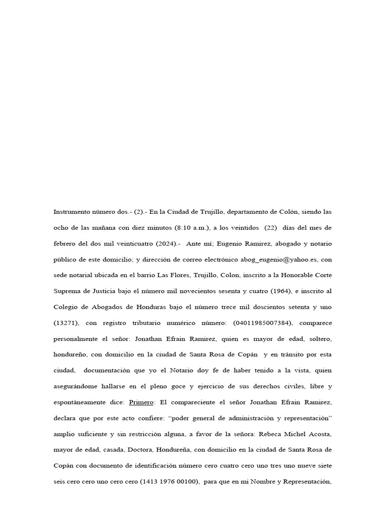 Poder de Administracion - Tarea | PDF