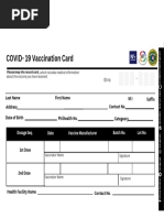 COVID-19 Vaccination Card Template | PDF | Self-Improvement