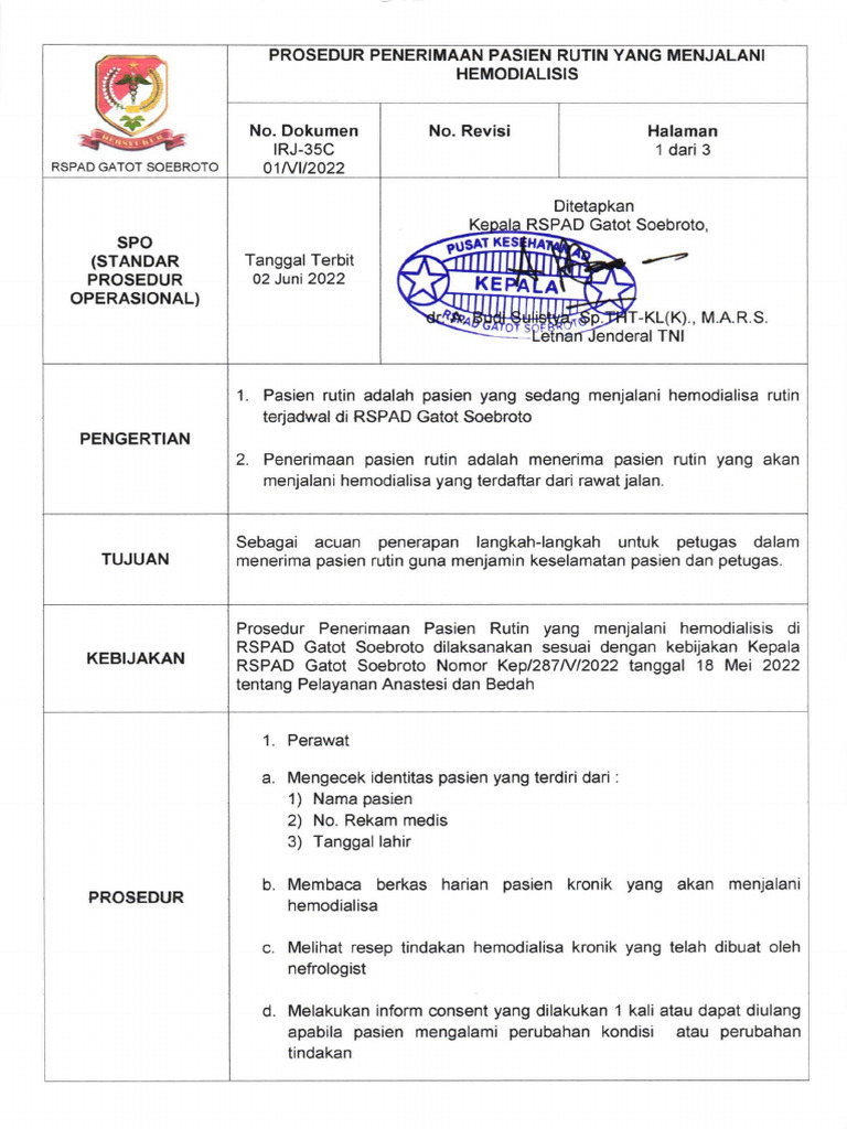 PAP 2 PENERIMAAN PASIEN RUTIN HD | PDF