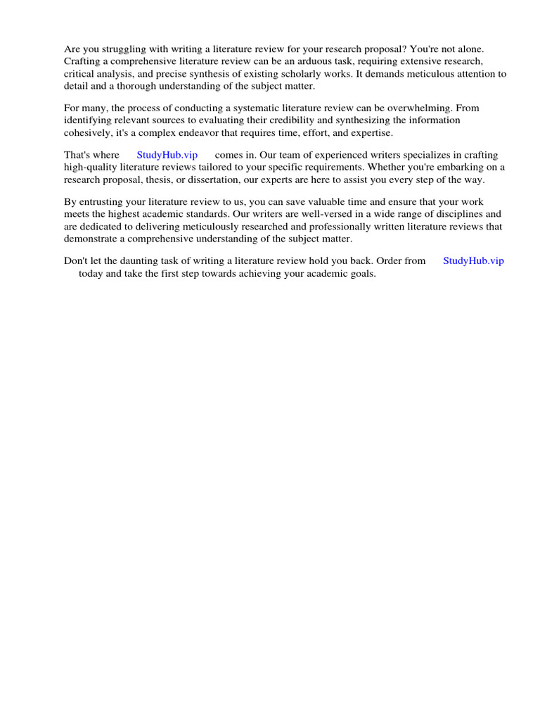 Systematic Literature Review Proposal Example | PDF | Systematic Review ...