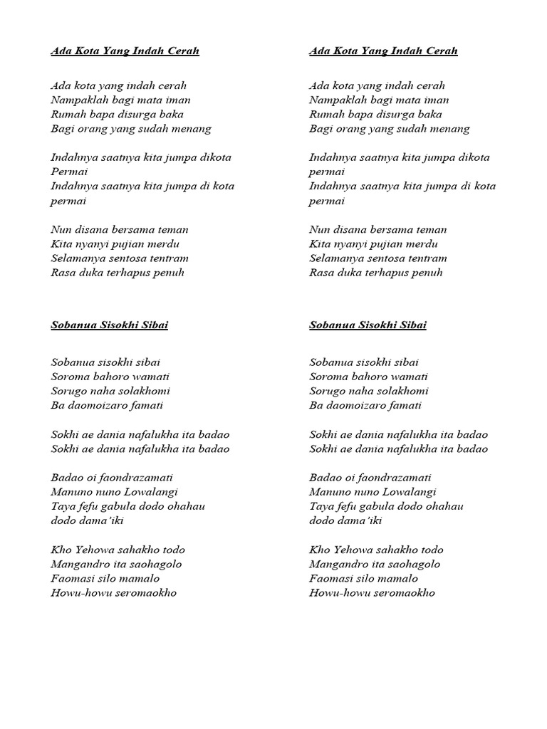 Ada Kota Yang Indah CerahAda Kota Yang Indah Cerah | PDF