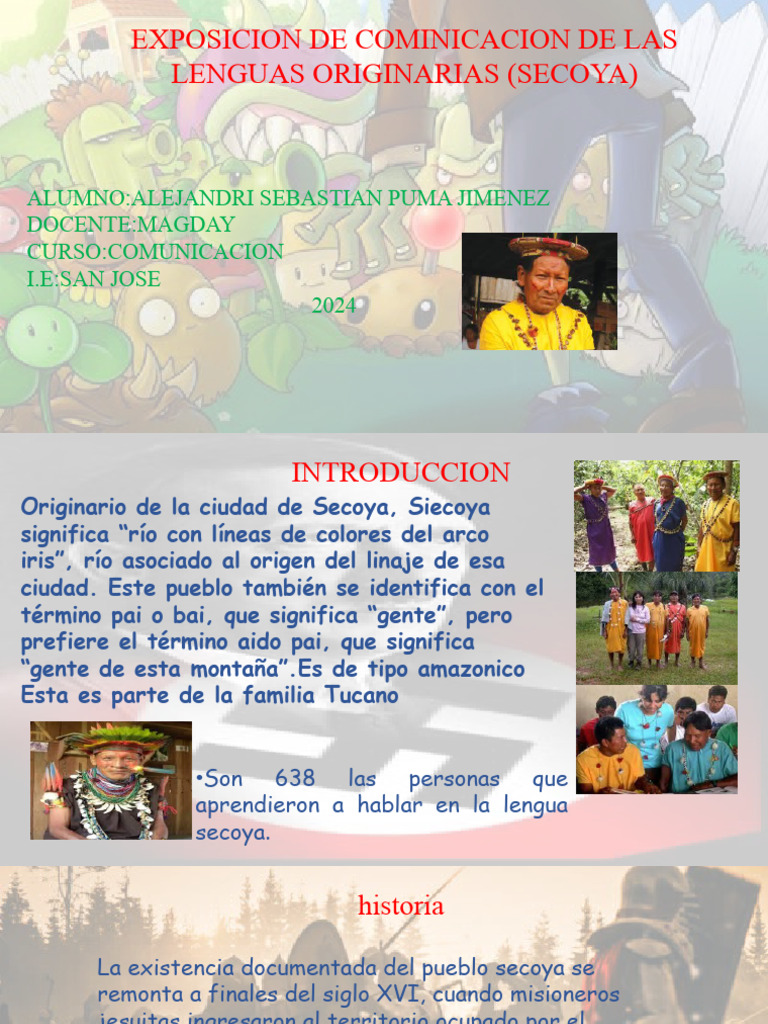 Ecpocicion de La Lengua Secoya | PDF | Historia