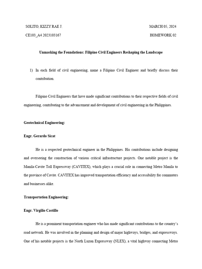 CE103 A4 Homework02 | PDF | Engineering | Civil Engineering