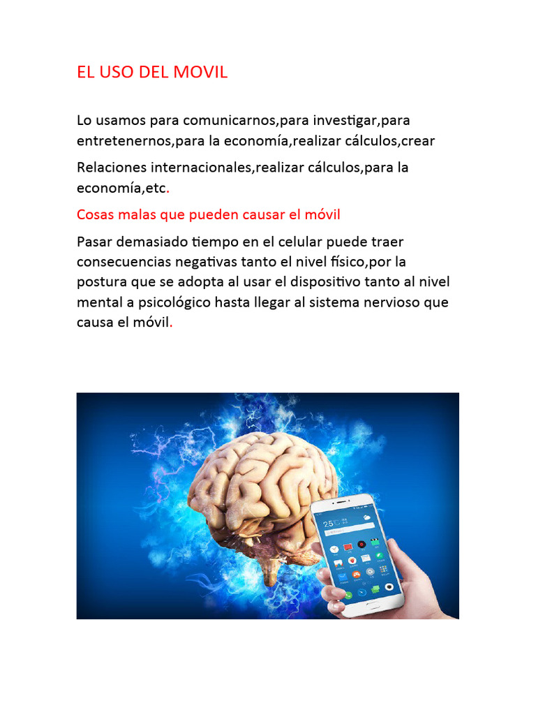 EL USO DEL MOVIL | PDF