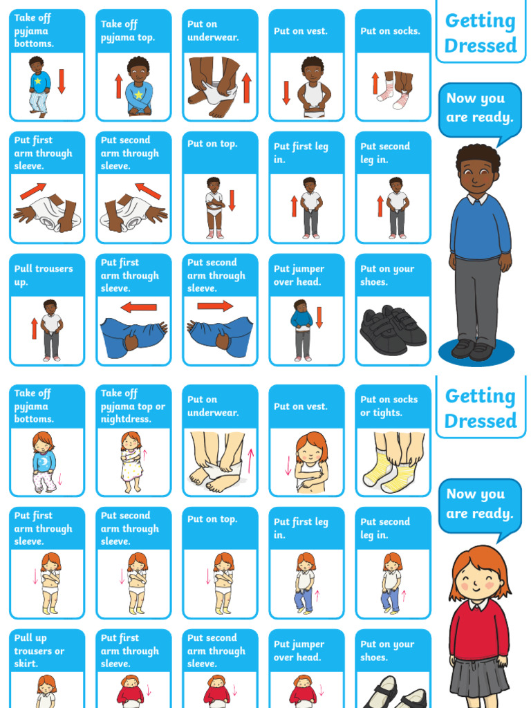 T LF 1676476037 Getting Dressed Routine Mats - Ver - 1 | PDF | Dress ...