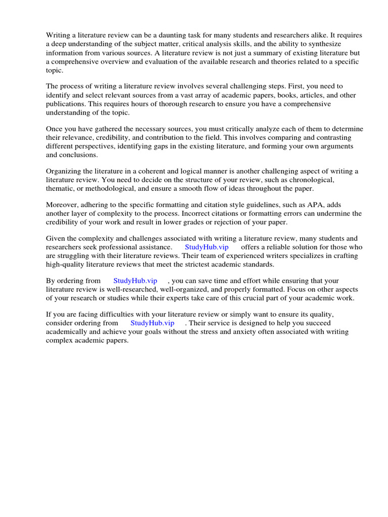 Purdue Owl Apa Sample Literature Review | PDF Purdue Owl Apa Sample Literature Review | PDF