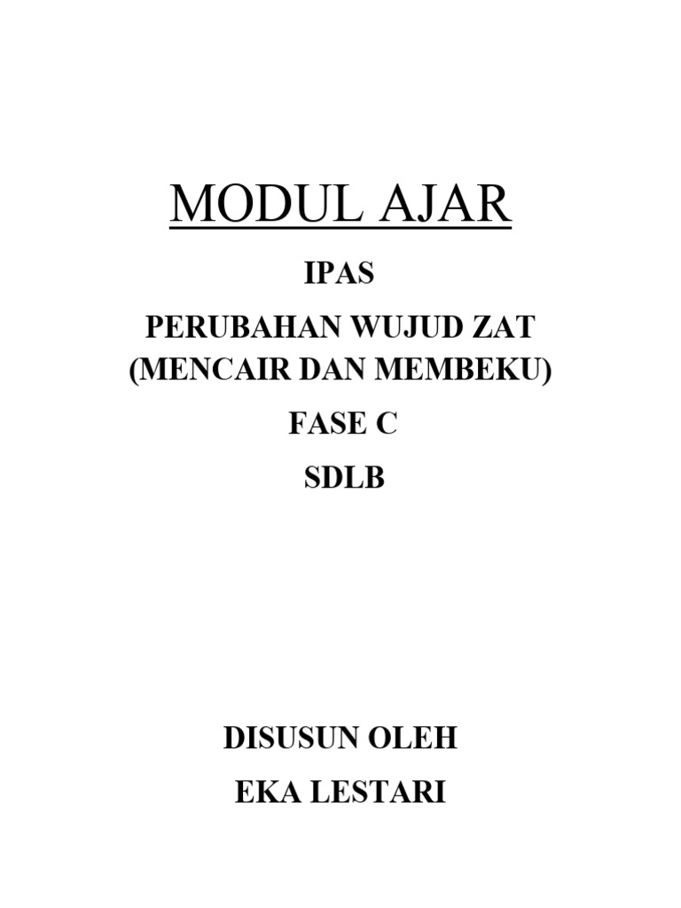 MODUL AJAR Fase C Eka | PDF