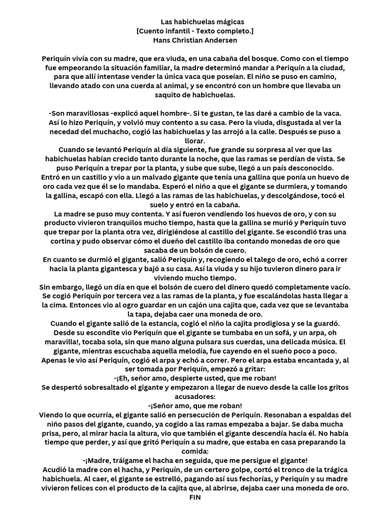 La Niña de Los Fósforos (Cuento Infantil - Texto Completo.) Hans ...