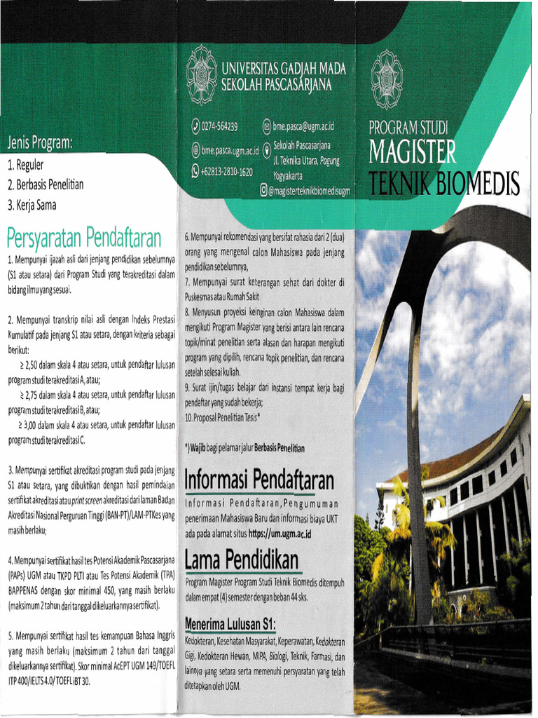 Brosur S2 Biomedik UGM | PDF