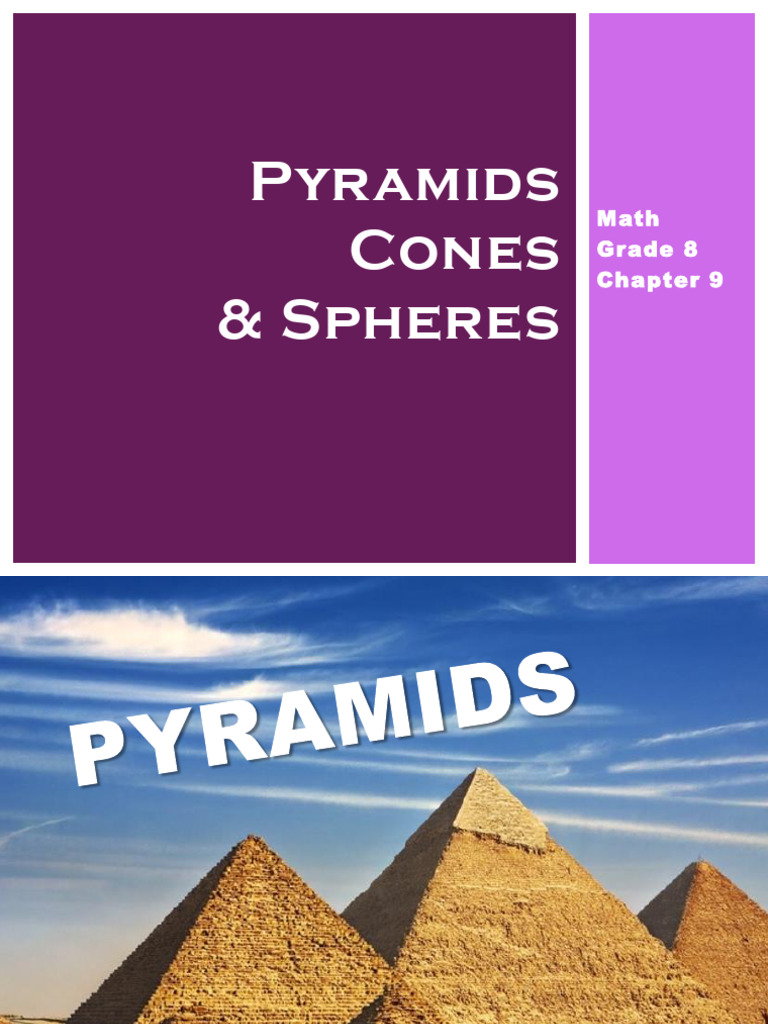 MATH8 CH 9 Pyramid, Cone, Spheres | PDF | Area | Shape