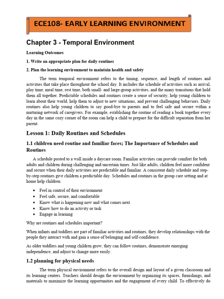 ECE 108 - CHAPTER 3 Temporal Environment | PDF | Natural Disasters ...
