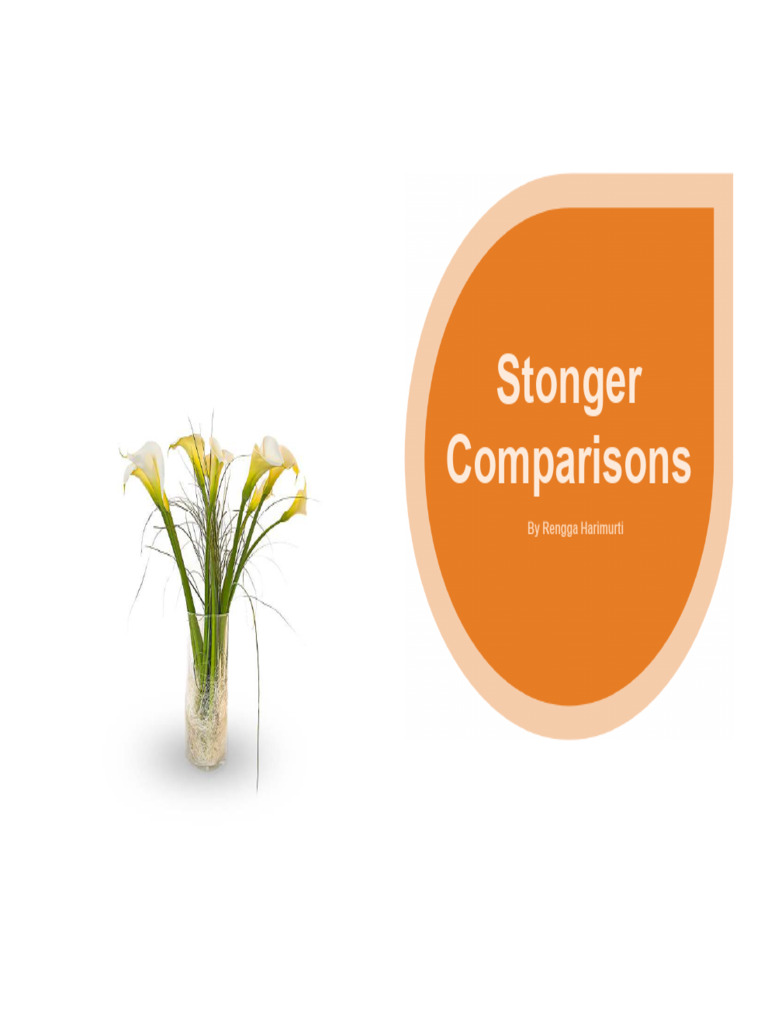 Stonger Comparison | PDF | Linguistic Morphology | Linguistics