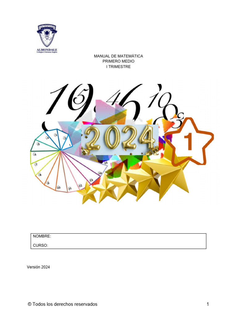 Matemática I Medio I Trim 2024 (V24) | PDF | Números | Número racional