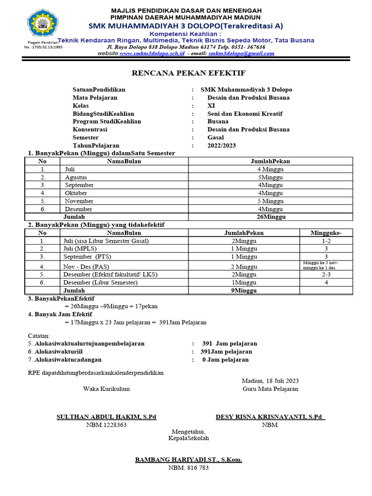 Rpe Dpbkelas X Gasal | PDF