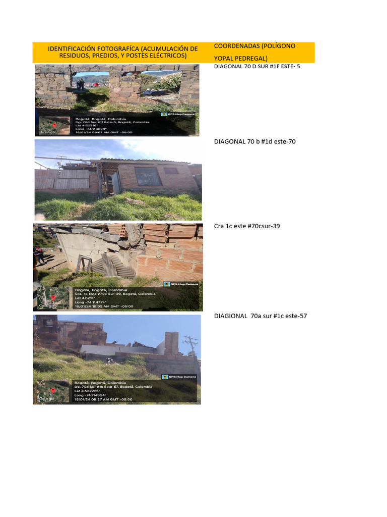 Matriz Yopal Pedregal | PDF