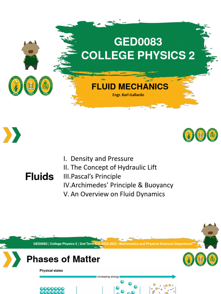Physics 2 - Fluid Mechanics Complete | PDF | Buoyancy | Pressure