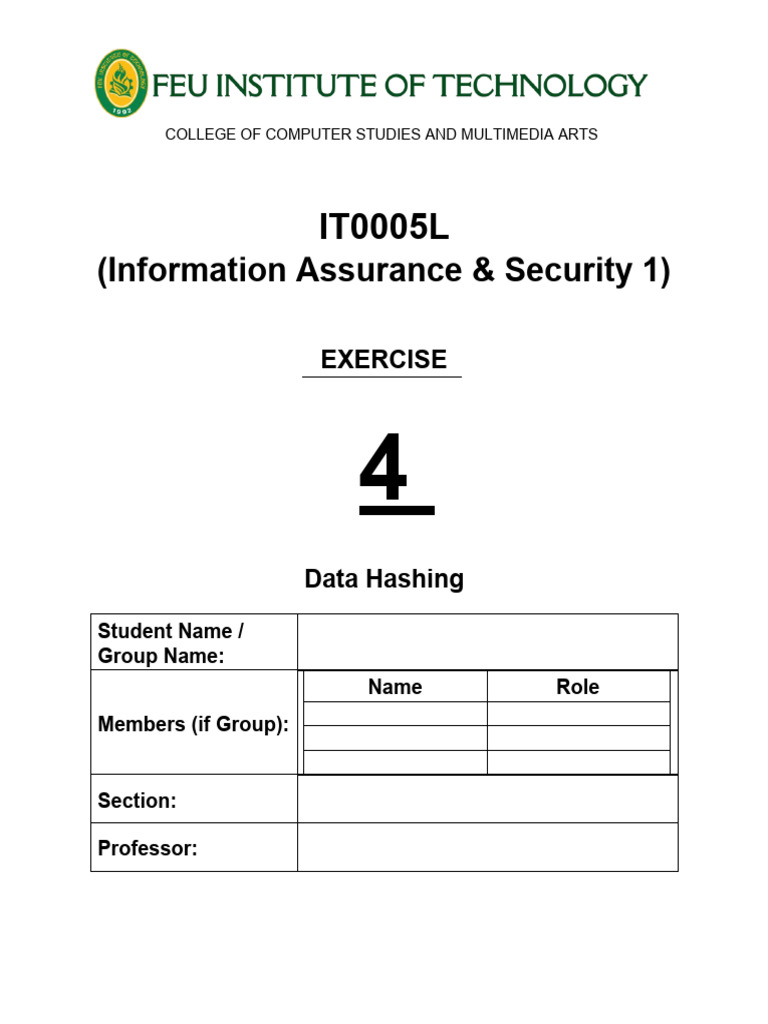 IT0005-Laboratory-Exercise-3 - Data Hashing | PDF | Encryption | Text File