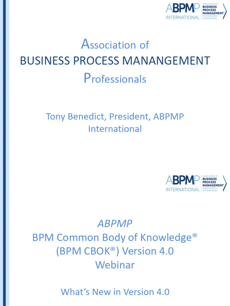 bpm_cbok_4.0_webinar_2019 | PDF | Business Process Management | Strategic Management