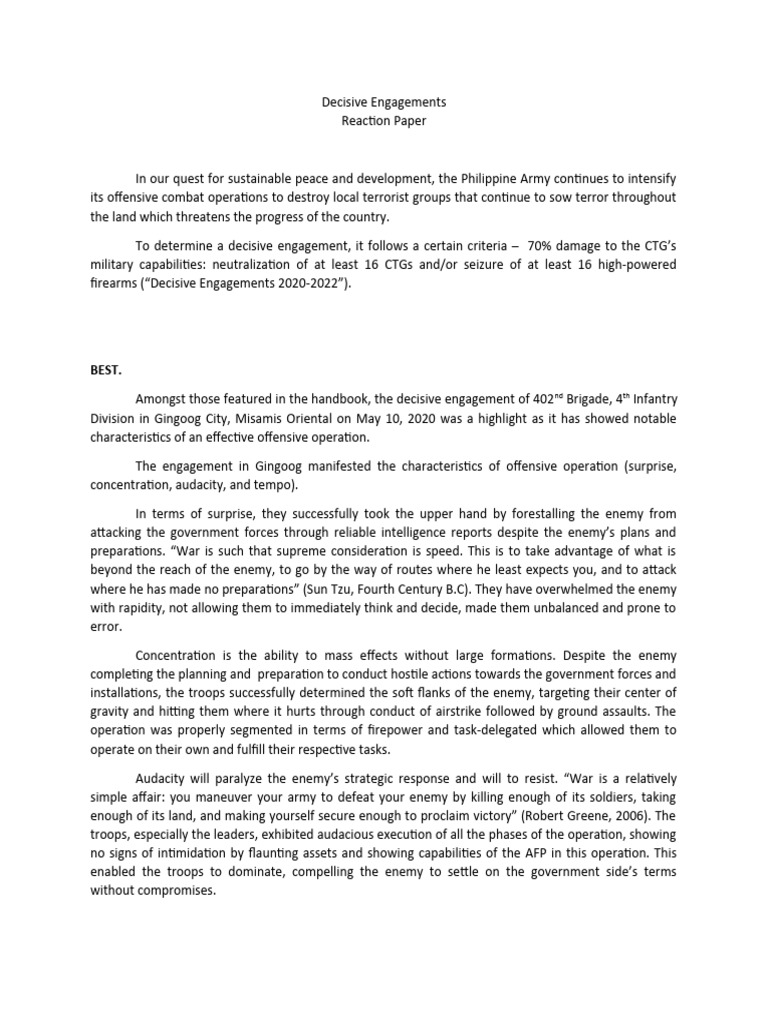 Successful Decisive Engagements | PDF