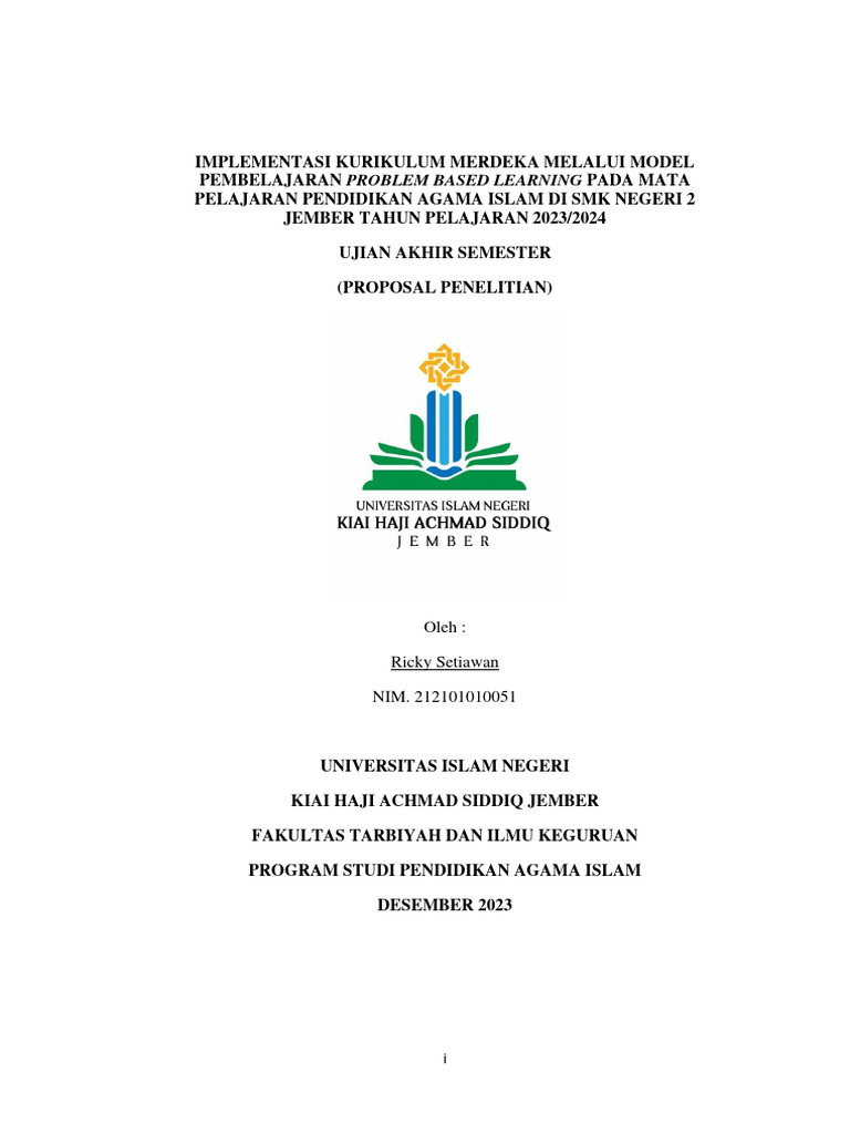 Ricky Setiawan-Proposal Metpen | PDF