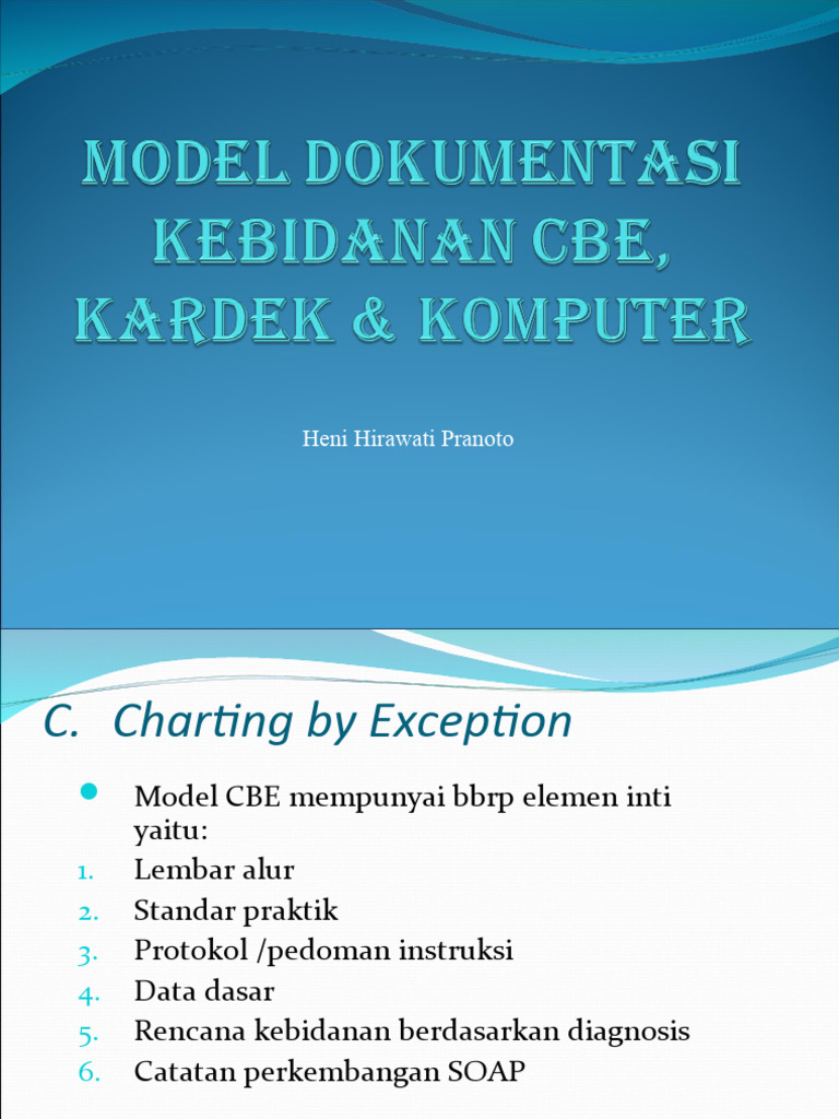 Model Pendokumentasian Cbe, Kardeks & Komputer | PDF