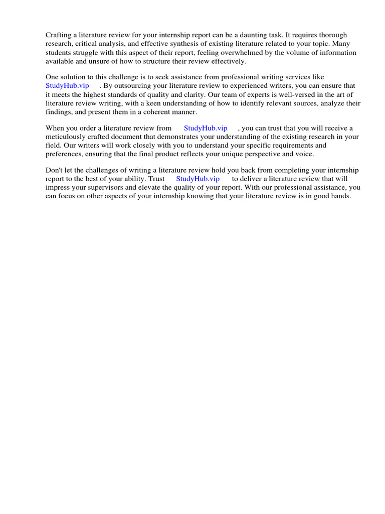 How To Write Literature Review in Internship Report | PDF | Startup ... How To Write Literature Review in Internship Report | PDF | Startup ...