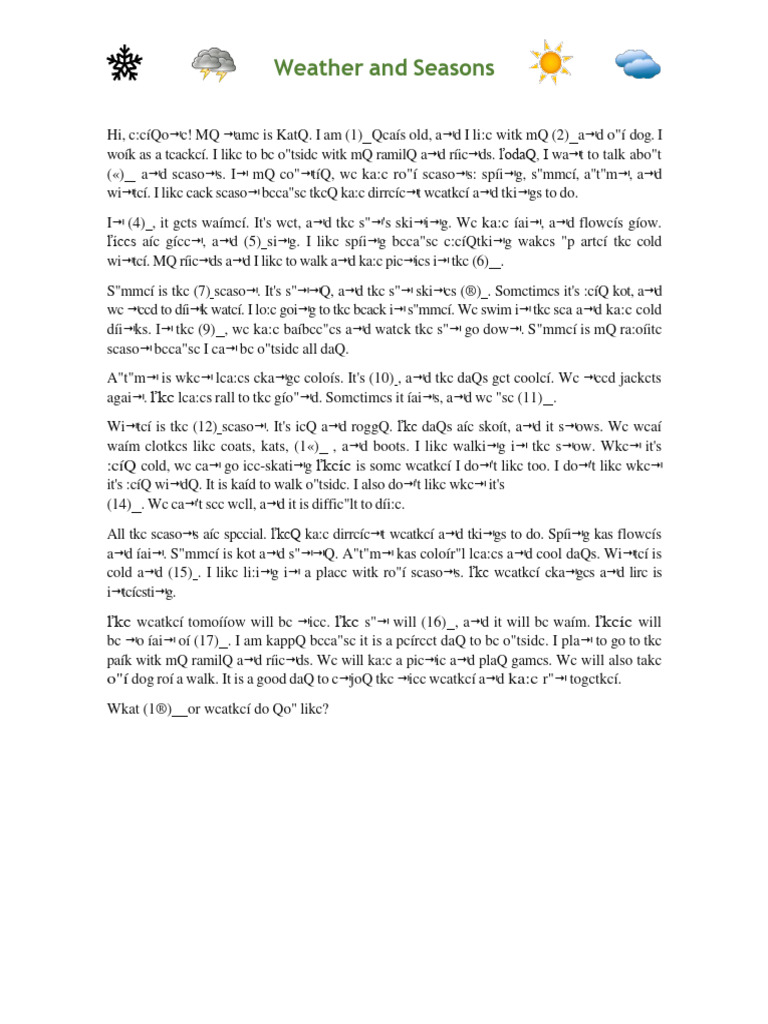 Understanding Weather and Seasons | PDF | Young Adult