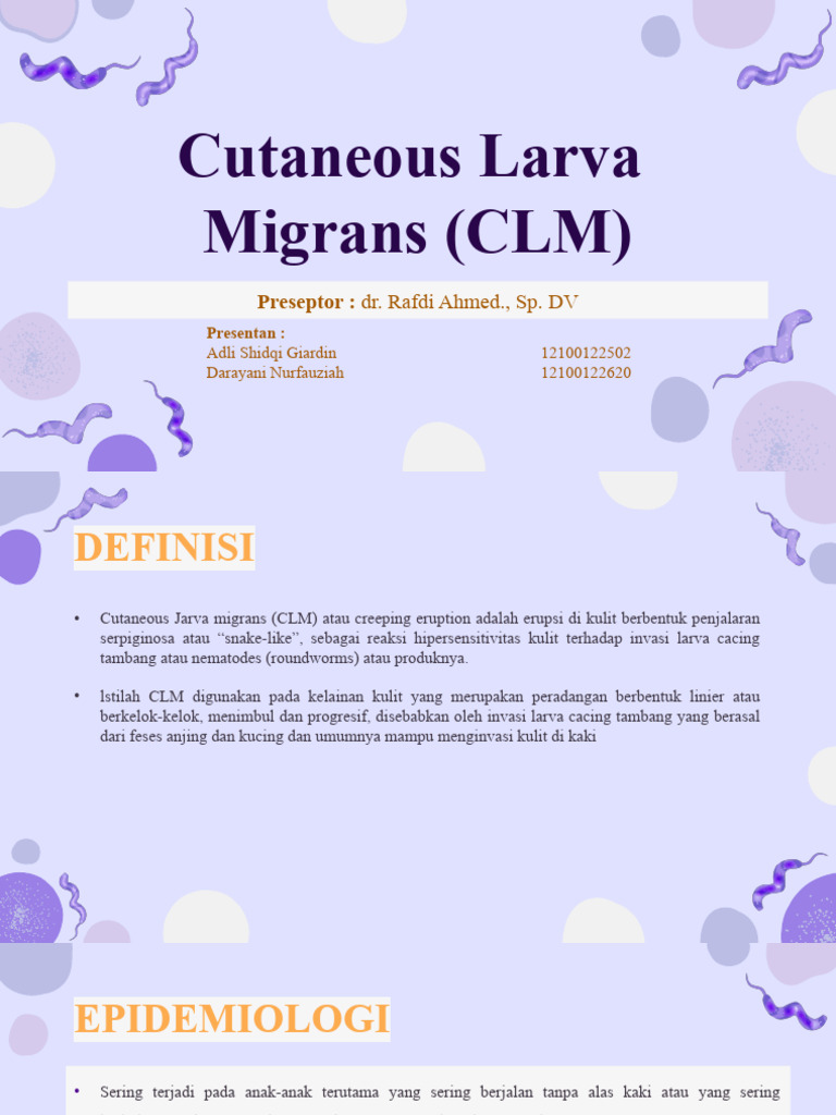 CSS 2 Cutaneous Larva Migrans - Adil Dara | PDF