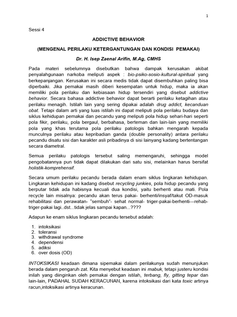 Sessi 4 Addictive Behavior | PDF