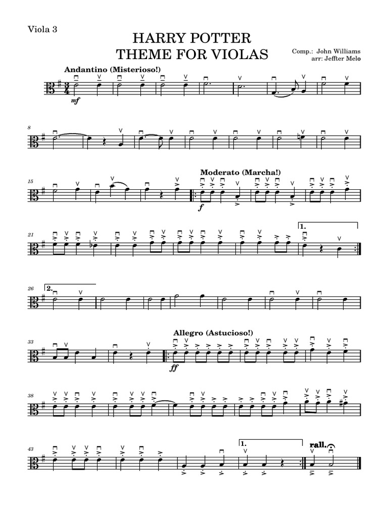 Harry Potter Theme for Viola | PDF