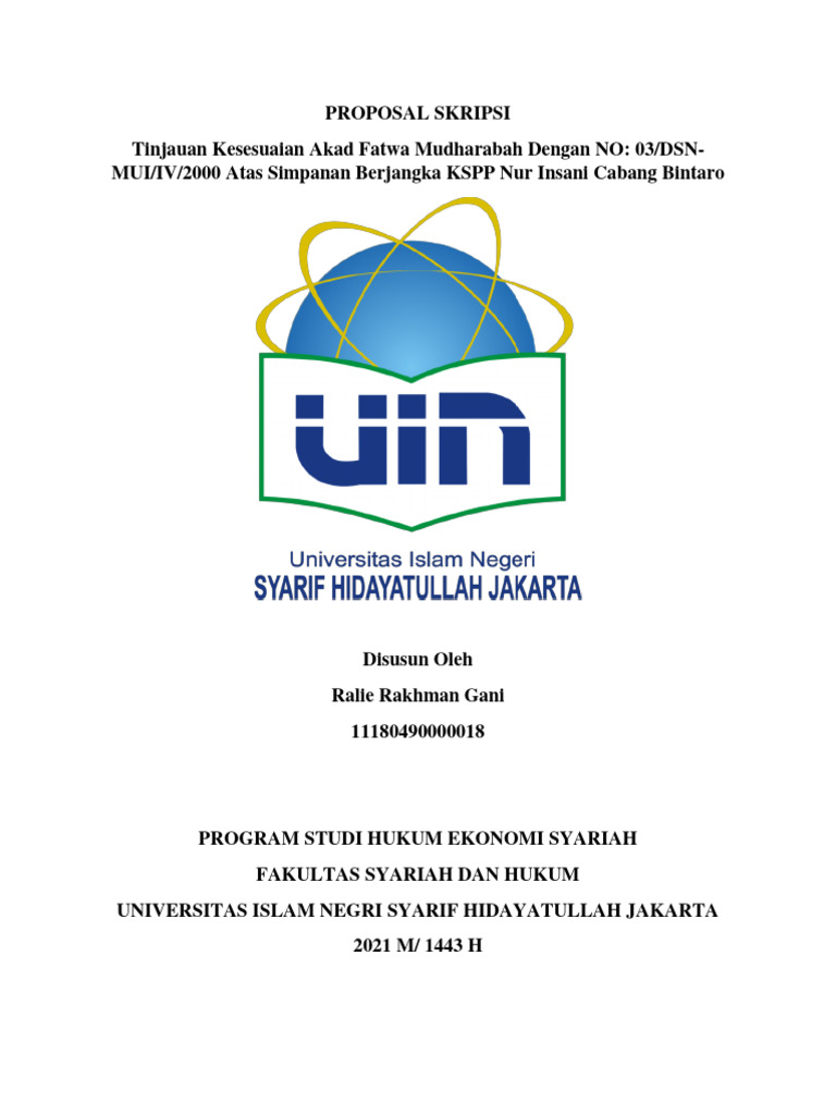 Ralie Rakhman Gani - Proposal Skripsi | PDF | Agama & Spiritualitas