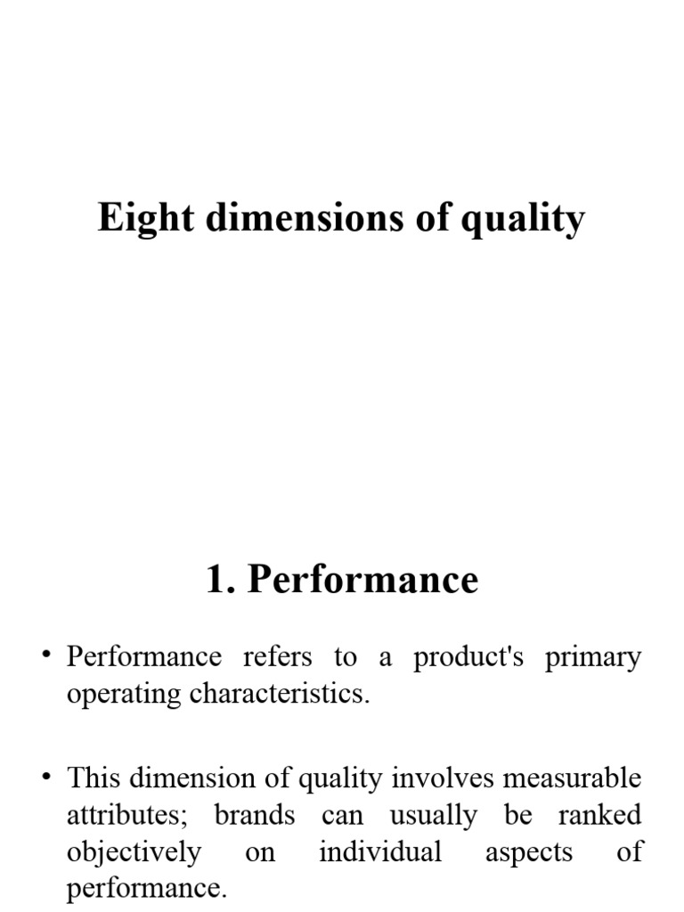 Eight Dimensions of Product Quality | PDF | Business | Art