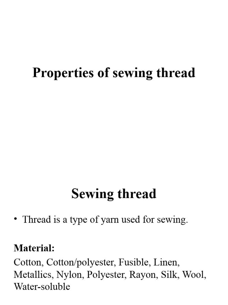Sewing Thread | PDF