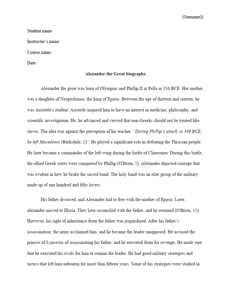 Alexander The Great Biography Revised | PDF | Alexander The Great ...