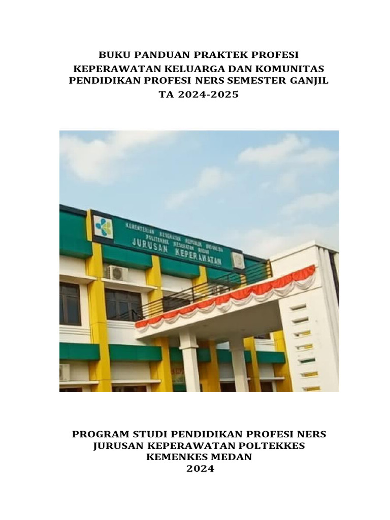 Buku Panduan PKK Keluarga Dan Komunitas Prodi Profesi Ners Ta.2024-2025 Fix | PDF
