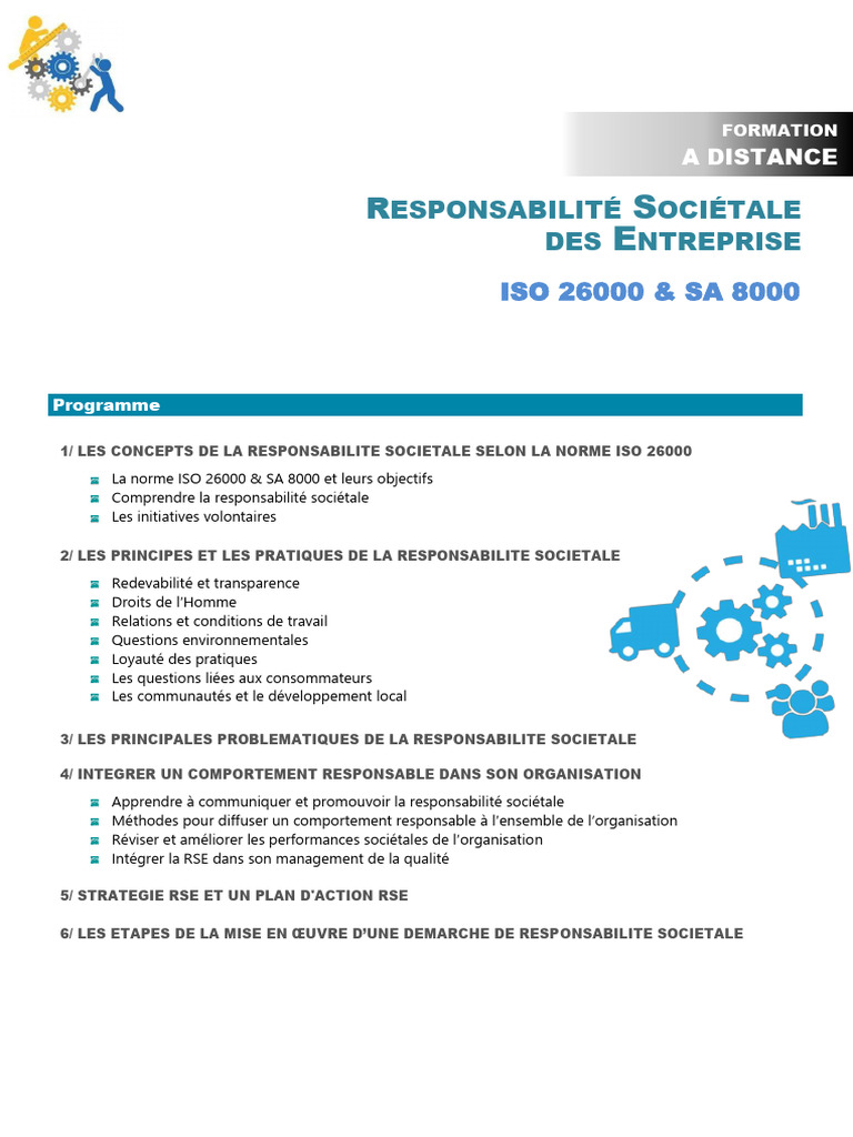 ISO 26000 & SA 8000: Guide RSE | PDF | Career & Growth