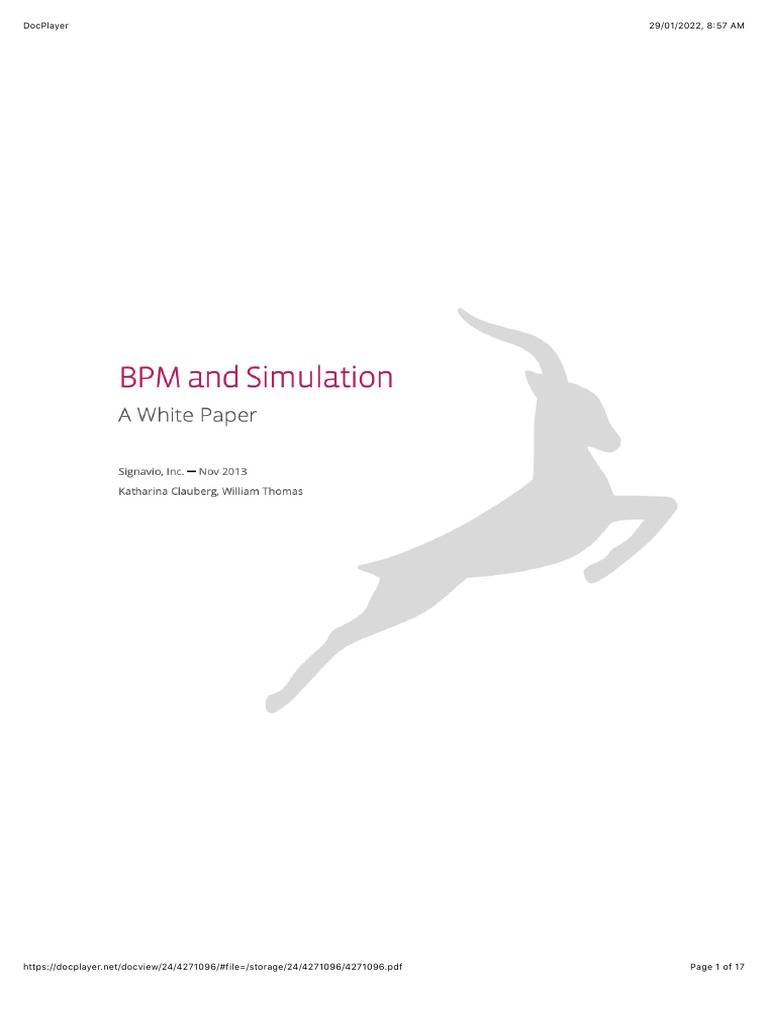 Signavio BPMN modelling and simulation | PDF