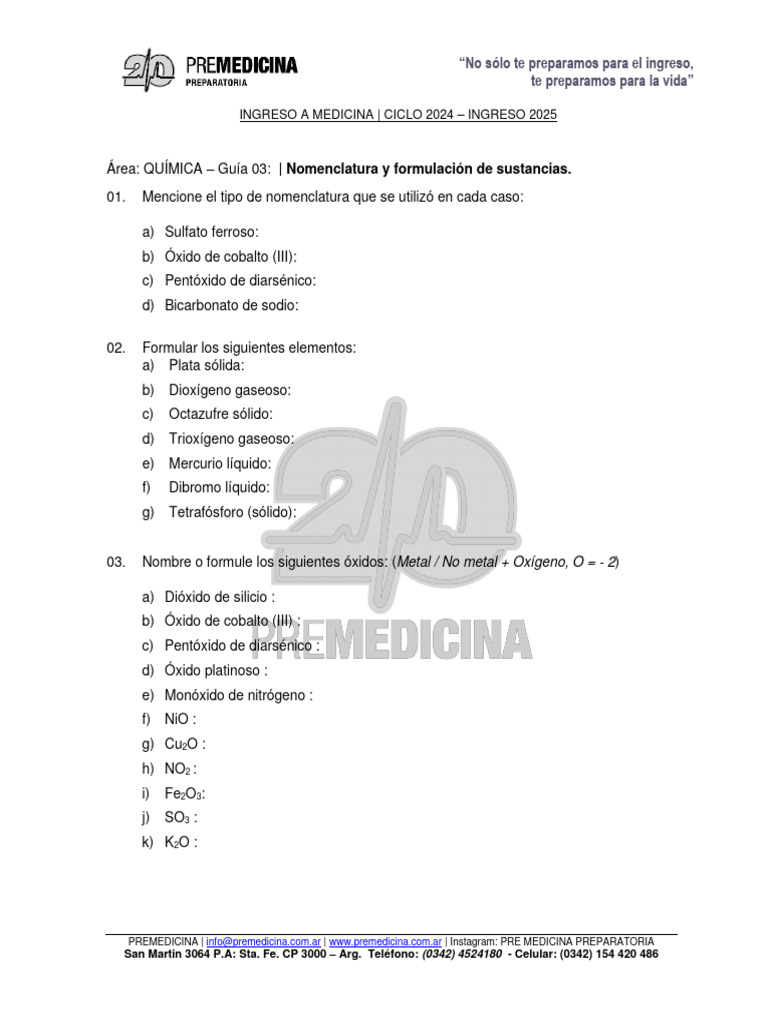 Guia 03 de Química 2024 | PDF