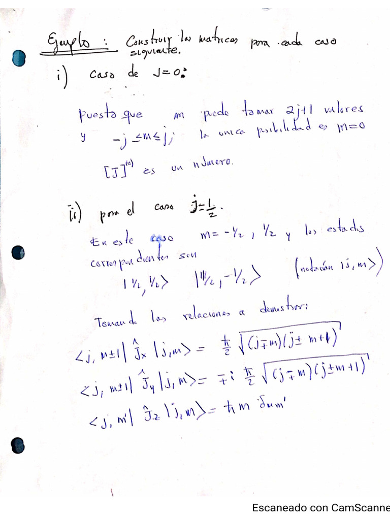 Notas5bis MCII Momento Angular J Ejemplos | PDF