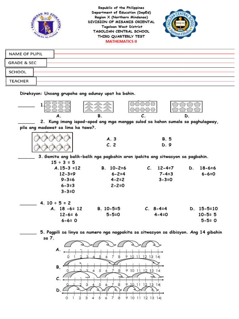 3rd Quarter MATH | PDF