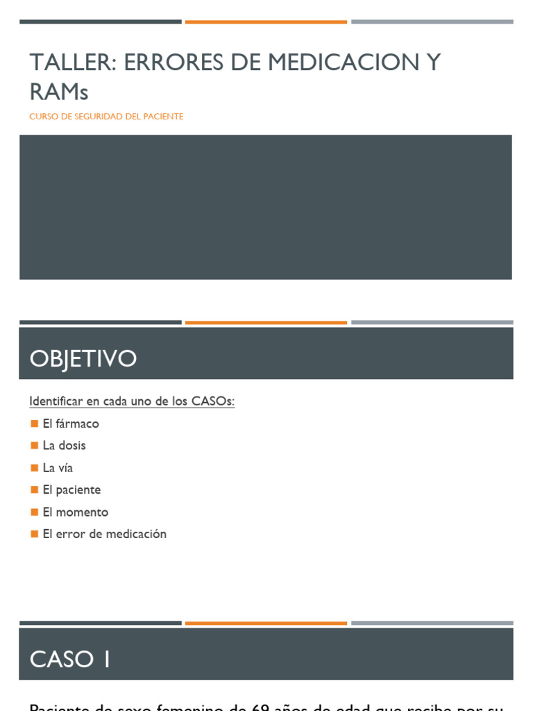 Errores de Medicación y RAMs: Casos Clínicos | PDF | Medicamentos con receta | Especialidades ...