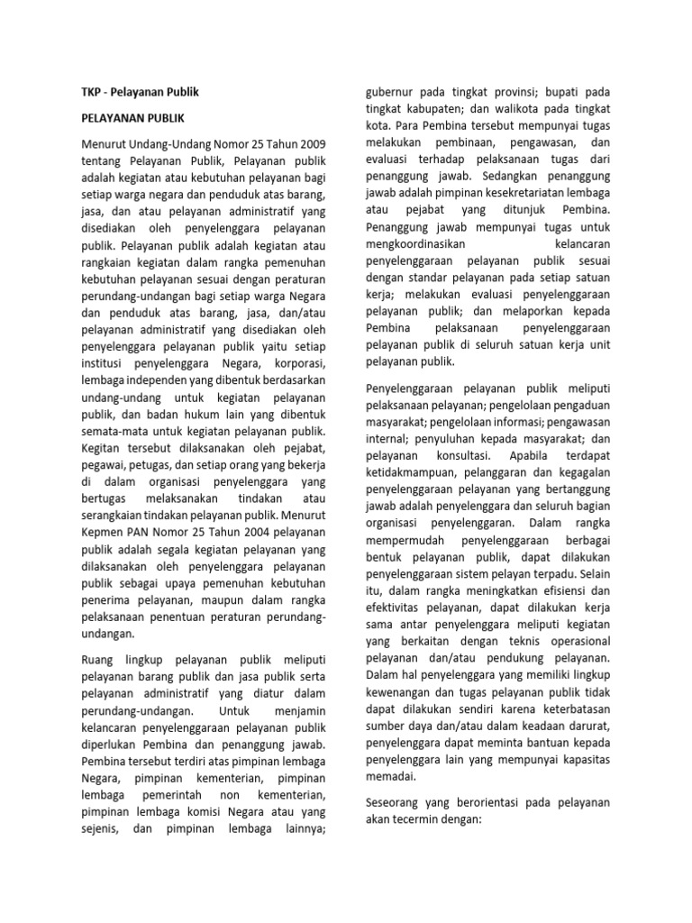 Ringkasan TKP 2021 | PDF