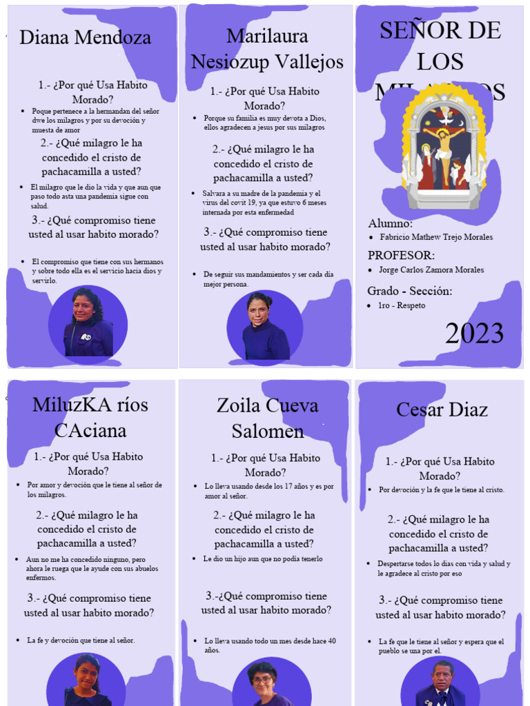 Señor de Los Milagros Triptico | Descargar gratis PDF | Creencia religiosa y doctrina | Creencia ...